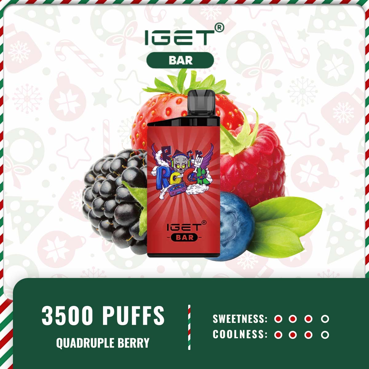 IGET Bar 3500 Puffs-Quadruple Berry IGET Bar 3500 Puffs-Quadruple Berry
