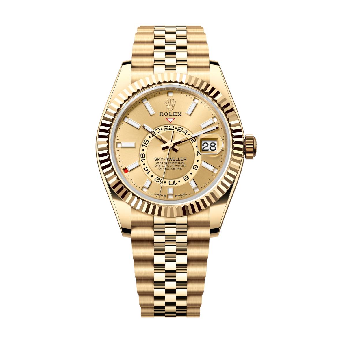Rolex Sky-Dweller 42mm - Ref: 336938-0004 - Champagne Stick Dial, 18K ...
