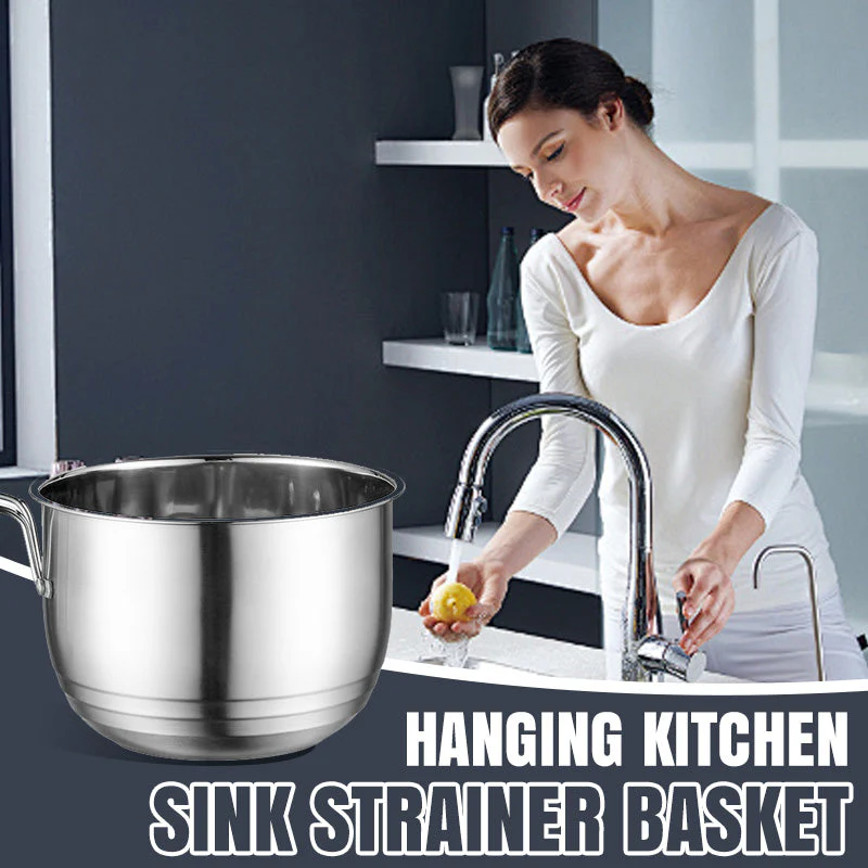 Stainless Steel Multi-Functional Hanging Sink Garbage Filter Storage Rack