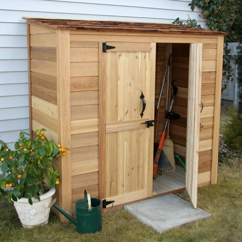 Today's Outdoor Living Large Garden Cabin 6' wide x 3' thick solid wood ...