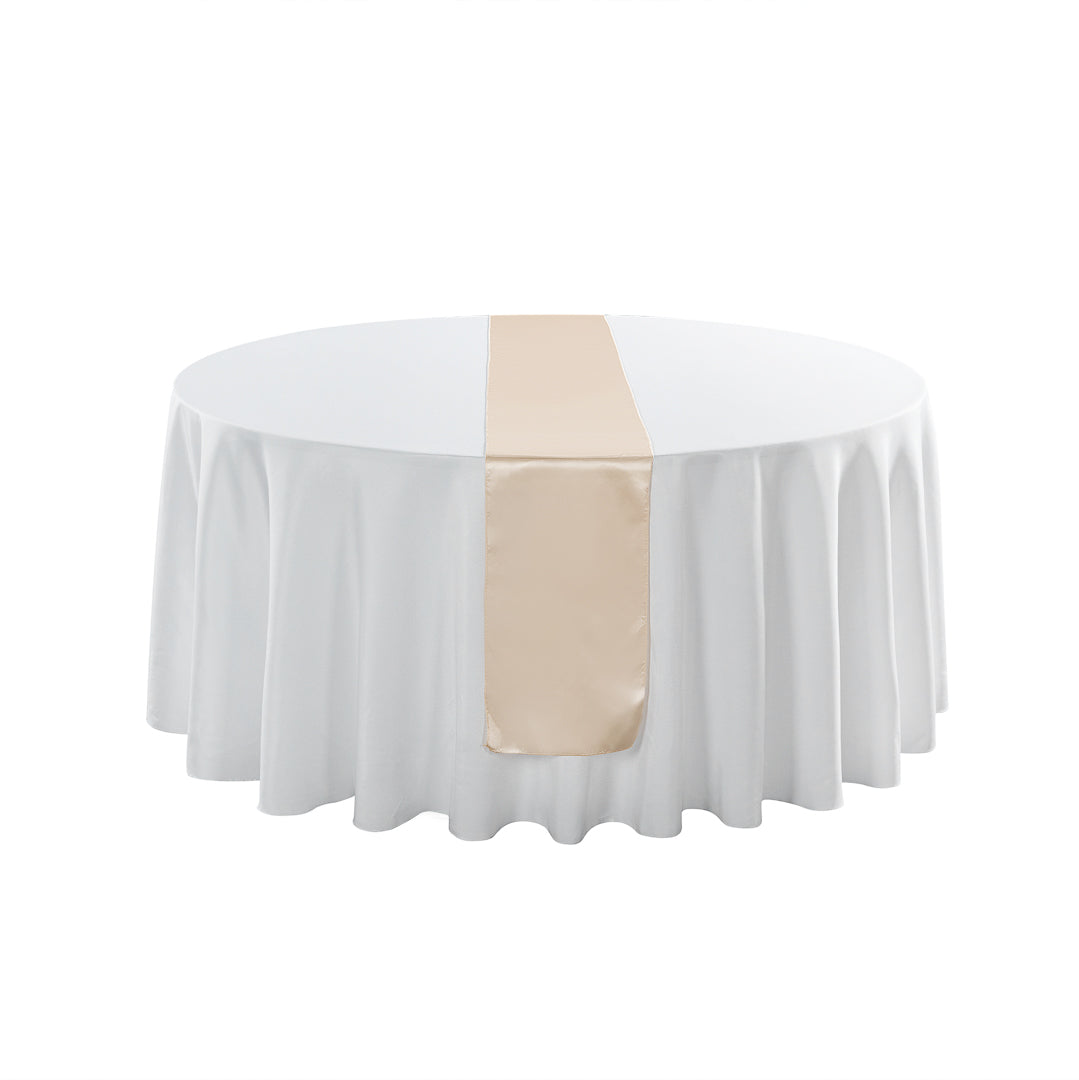 Table Tek Sand Satin Table Runner - 12" x 108" - 1 count box